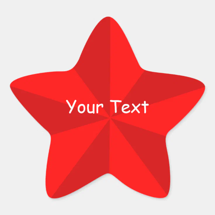 Red Star Shape Sticker | Zazzle