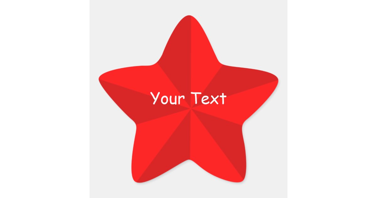 Red Star Shape Sticker | Zazzle