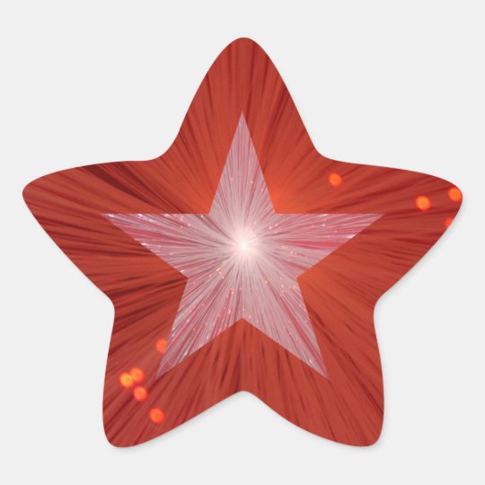 Red Star sticker star shape | Zazzle.com