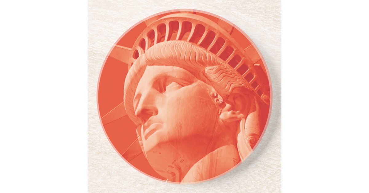 Red Statue of Liberty Drink Coaster | Zazzle