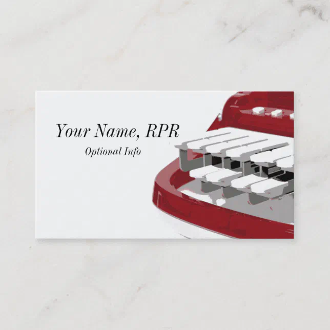 Red Steno Machine Court Reporter Business Cards | Zazzle
