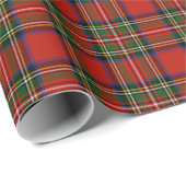 Red Stewart Plaid Wrapping Paper | Zazzle