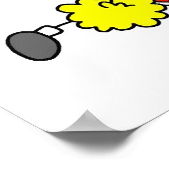 Red Stick Figure Cheerleader t-shirts and Gifts Poster | Zazzle