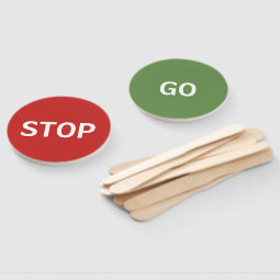 Red Stop Sign and Green Go Sign Hand Fan | Zazzle