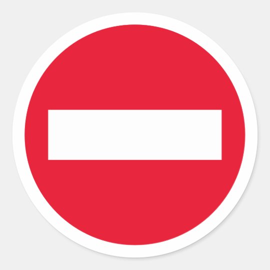Red STOP sign stickers - Do not enter traffic icon | Zazzle.com