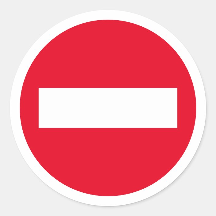 Red STOP sign stickers - Do not enter traffic icon | Zazzle.com