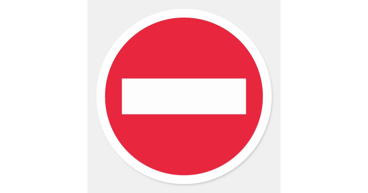 Red STOP sign stickers - Do not enter traffic icon | Zazzle