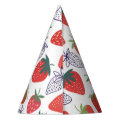 Red Strawberry Berry Birthday Party Hat | Zazzle