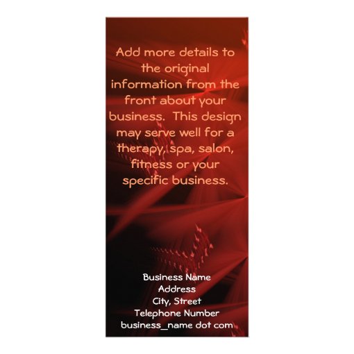 Red Streak Abstract Art Custom Rack Card | Zazzle