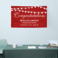 Red | String Of Lights Congratulations Graduate Banner | Zazzle