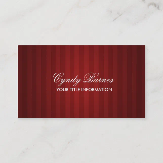Red Stripe Business Card | Zazzle
