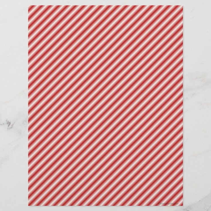 Red Striped Scrapbook Paper | Zazzle
