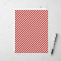 Red Striped Scrapbook Paper | Zazzle