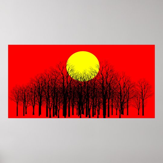 Red Sunset Poster | Zazzle.com