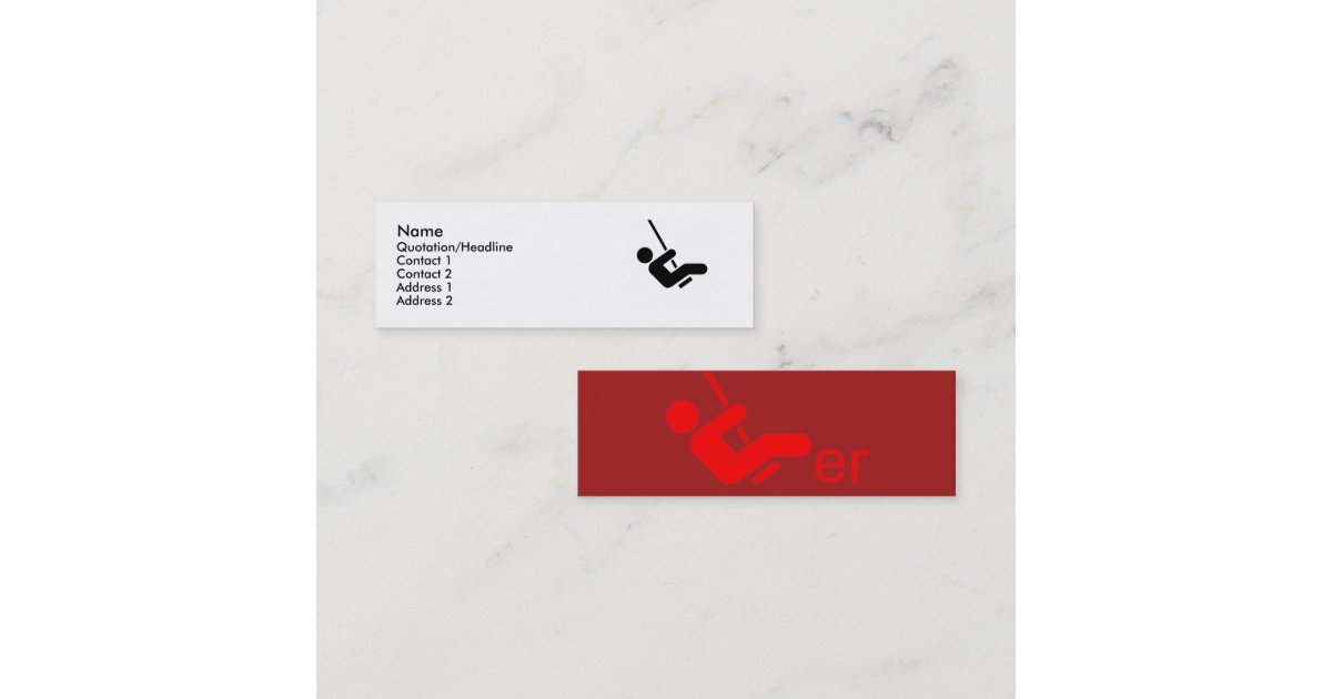 Red Swinger Calling Card | Zazzle