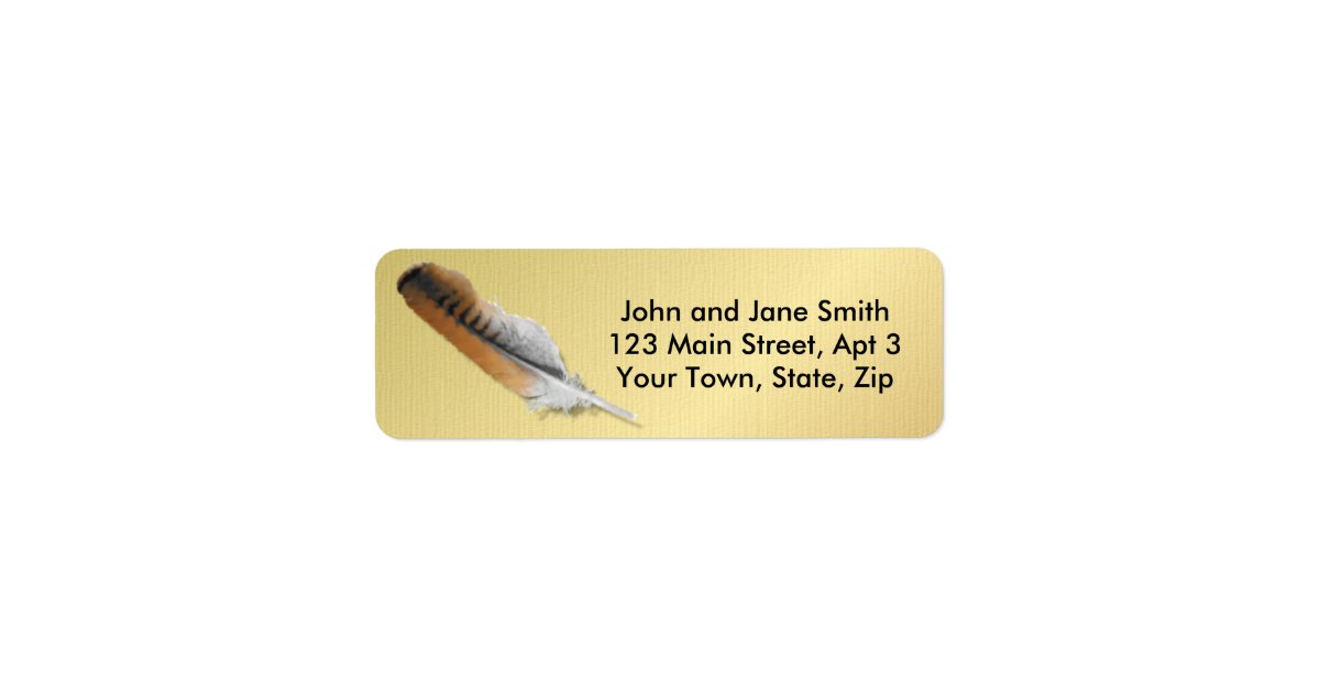 Red-tail Hawk feather Label | Zazzle