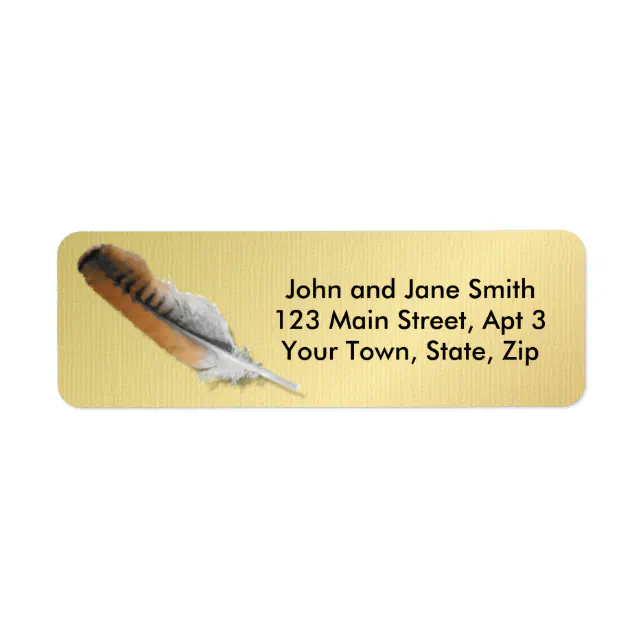 Red-tail Hawk feather Label | Zazzle