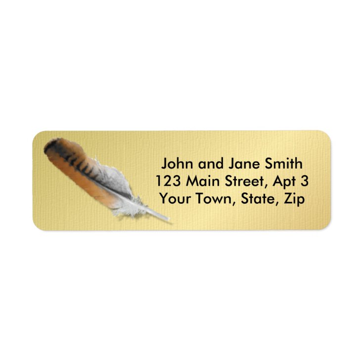 Red-tail Hawk feather Label | Zazzle