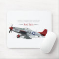 Red Tail P-51 Mustang of the Tuskegee Airmen Mouse Pad | Zazzle