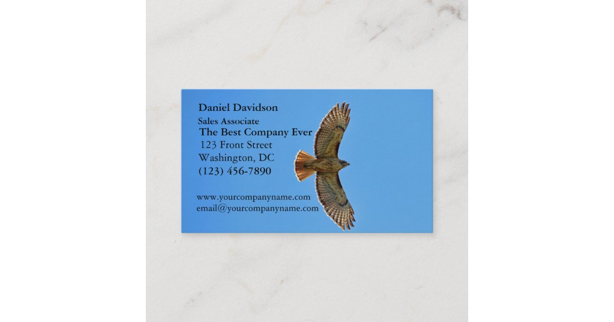 Red-Tailed Hawk in Flight Business Card | Zazzle