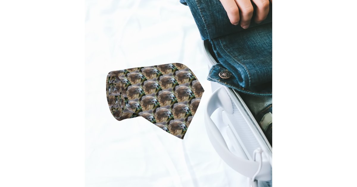 Red-tailed Hawk Photo Pattern Neck Tie | Zazzle