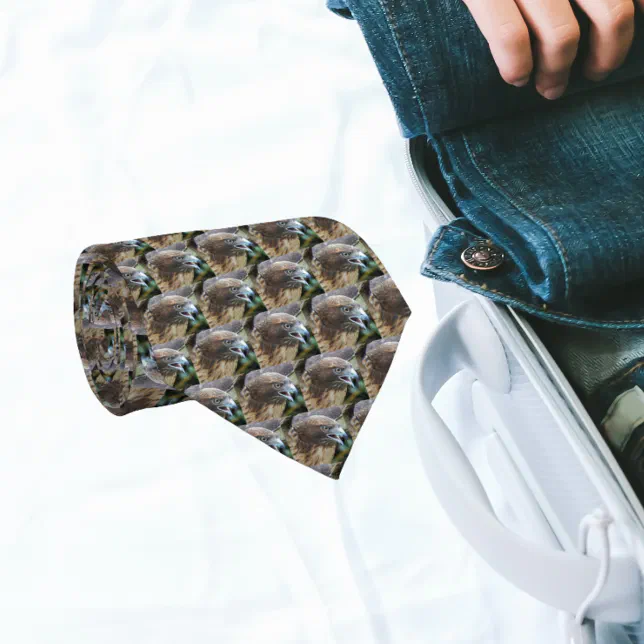 Red-tailed Hawk Photo Pattern Neck Tie | Zazzle