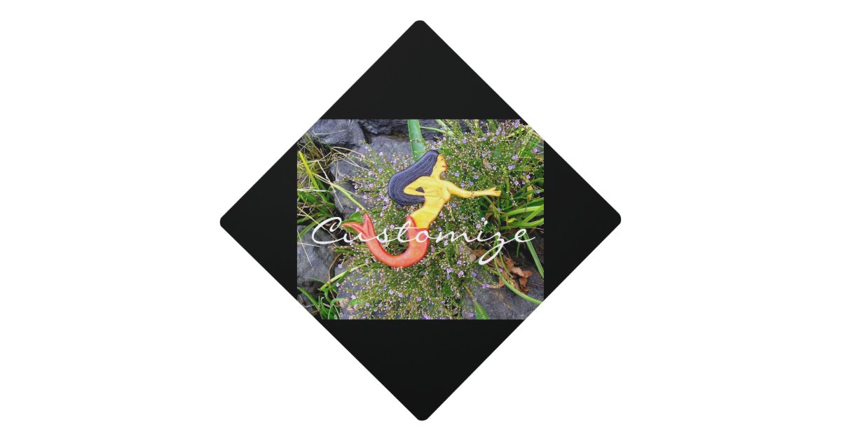 red-tailed sirena mermaid graduation cap topper | Zazzle