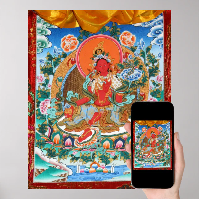 Red Tara Tibetan Goddess Poster | Zazzle