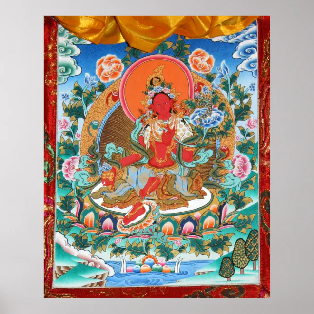 Red Tara Tibetan Goddess Poster | Zazzle