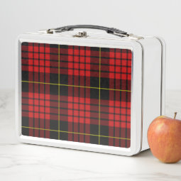 Red Tartan Metal Lunch Box | Zazzle