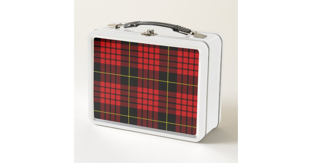 Red Tartan Metal Lunch Box | Zazzle