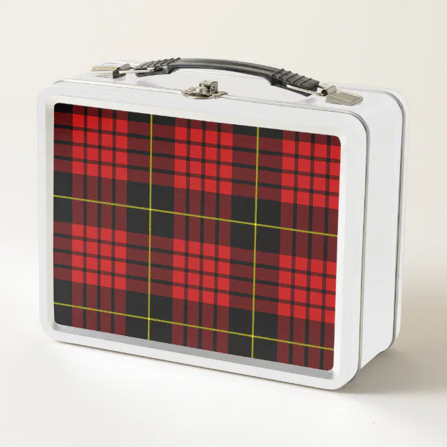 Red Tartan Metal Lunch Box | Zazzle