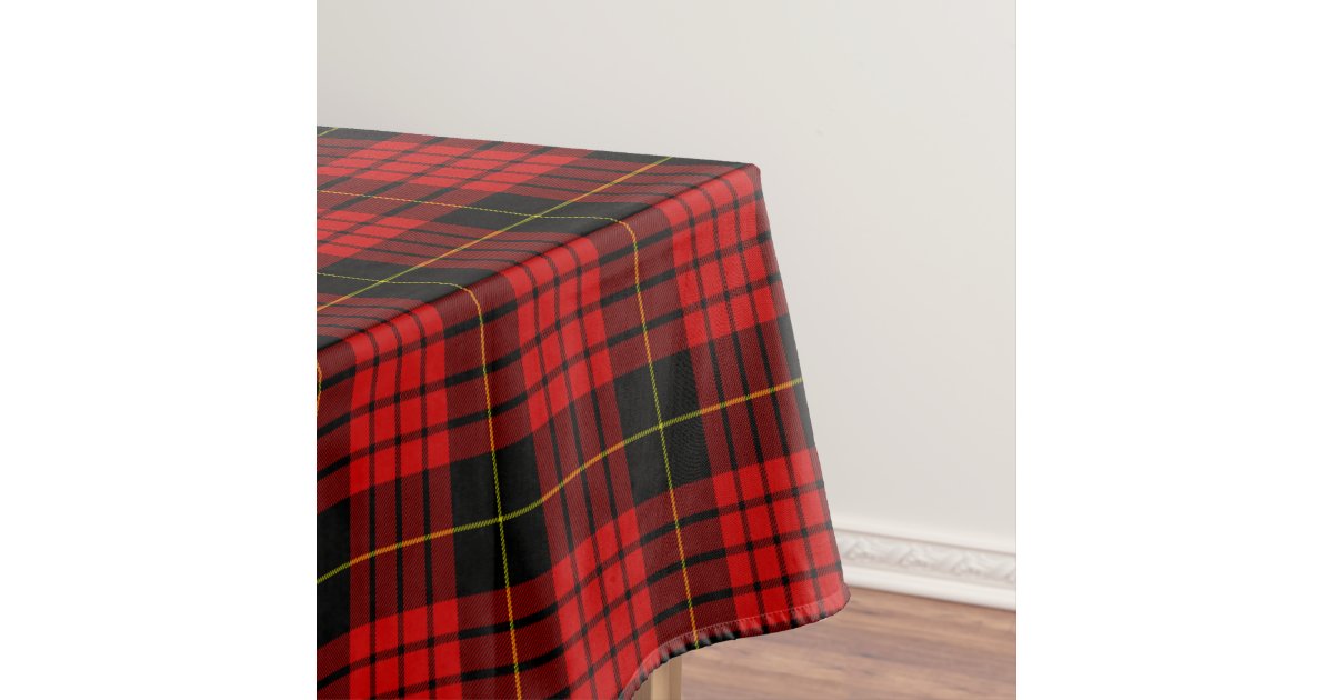 Red Tartan Plaid Holiday Tablecloth | Zazzle
