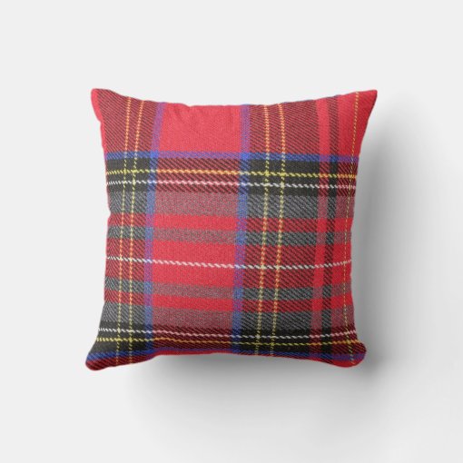 Red Tartan Plaid Throw Pillow | Zazzle