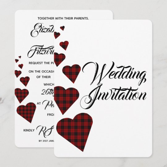 Red Tartan Wedding Invitation | Zazzle.com