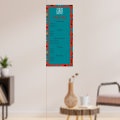 Red Teal Floral Cafe Restaurant Menu Poster | Zazzle