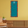Red Teal Floral Cafe Restaurant Menu Poster | Zazzle