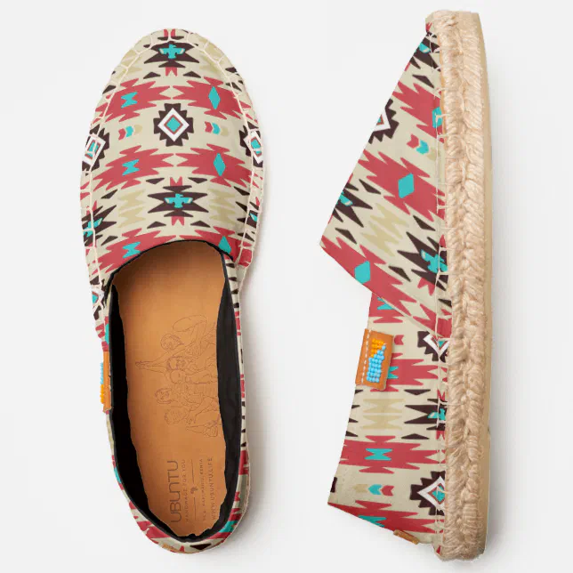 Red Teal Native American Vision Espadrilles | Zazzle