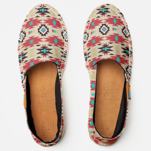 Red Teal Native American Vision Espadrilles | Zazzle