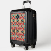 Red Teal Native American Vision Monogram Luggage | Zazzle