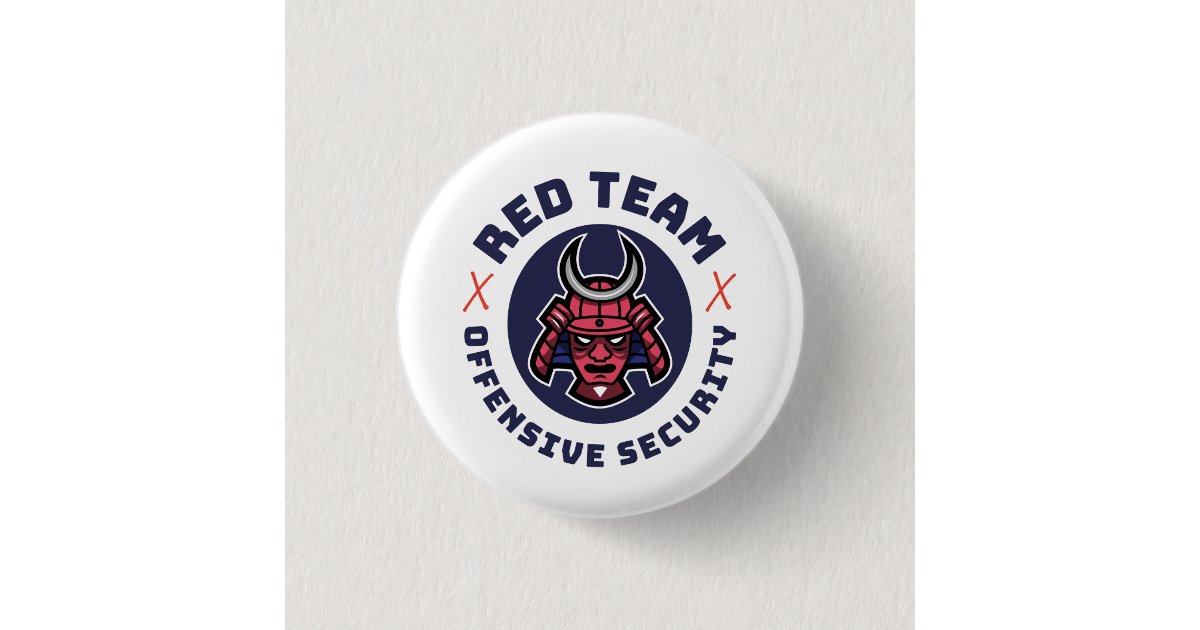 Red Team Cybersecurity Button | Zazzle