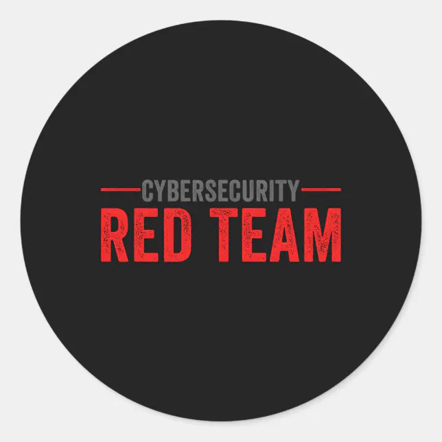 Red Team Cybersecurity It Security Expert Classic Round Sticker | Zazzle