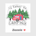Red Teardrop Camper Sticker | Zazzle