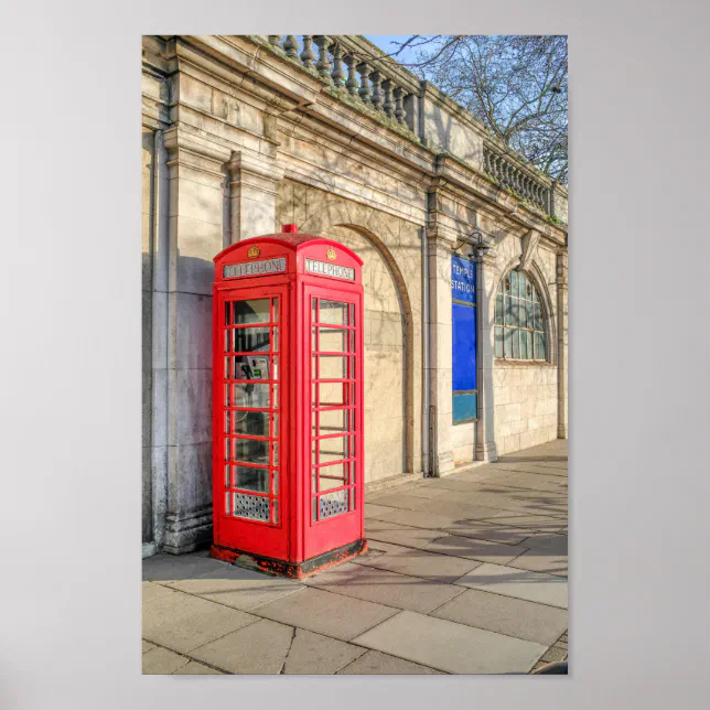 Red Telephone Box, London Poster | Zazzle