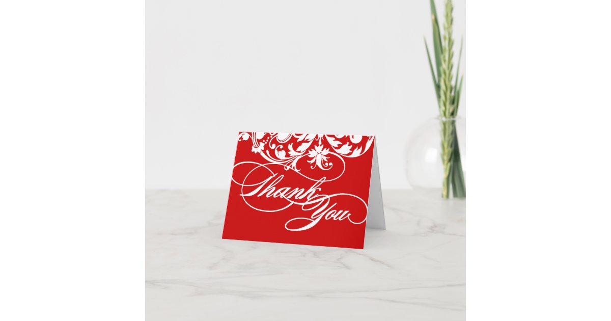 Red Thank You Cards | Zazzle