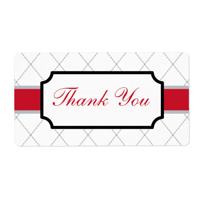 Red Thank You Labels | Zazzle