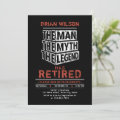 Red The Man The Myth The Legend Retirement Party Invitation | Zazzle