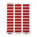 Red Three Column Modern Return Address Labels | Zazzle