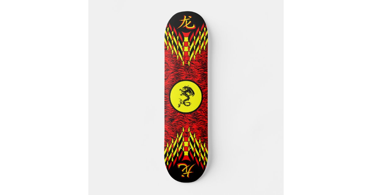 Red Tiger Dragon Skateboard | Zazzle