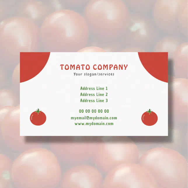 Red Tomato Business Card | Zazzle